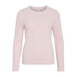 Rundhalspullover Vila "VIDALO O-NECK L/S KNIT TOP- NOOS", Damen, Gr. M, cherry blossom, Feinstrick, Obermaterial: 100% Baumwolle, unifarben, regular fit normal, Rundhals, Rippb&uuml;ndchen, Pullover Rundhalspullover
