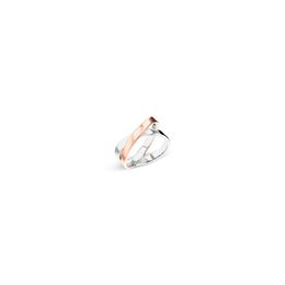 Fingerring Calvin Klein "ELLIPTICAL" Gr. 54, edelstahlfarben, ros&eacute;goldfarben, Fingerringe, Damen, 54, Edelstahl, Fingerring