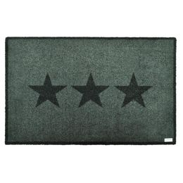 Riess Ambiente Strapazierfähige Fußmatte STARS 70x50cm grau Fußabtreter Riess-Ambiente Modern