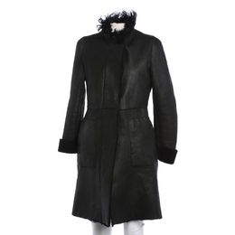 Jil Sander Lederjacke / Ledermantel Damen Gr&ouml;&szlig;e M Second Hand schwarz