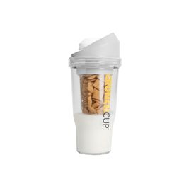 Original CrunchCup Tragbarer M&uuml;slibecher To Go 260 + 250 ml | Wei&szlig; in Wei&szlig; | Gr.: onesize