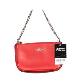 Coach Handtasche klein Leder Damen Gr&ouml;&szlig;e One Size Second Hand rot