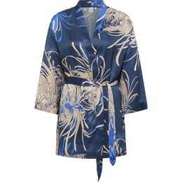 Eterna Kimono Damen Gr&ouml;&szlig;e L beige / nachtblau / royalblau