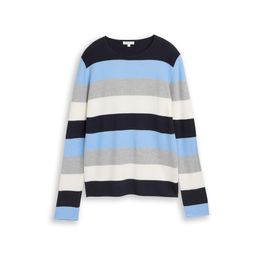 Tom Tailor Pullover Damen Gr&ouml;&szlig;e S hellblau / grau / schwarz / wei&szlig;