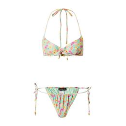 Nasty Gal Bikini Damen Gr&ouml;&szlig;e M gelb / mint / pink / altrosa