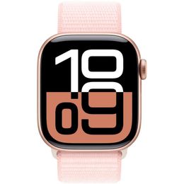 Apple Watch Series 10 (2024) GPS + Cellular 42 mm - Aluminium Roségold - Sport loop Rosé