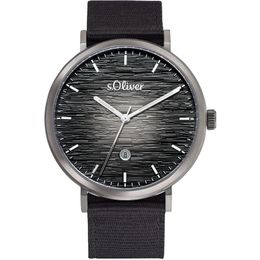 s.Oliver Analoguhr Herren Gr&ouml;&szlig;e One Size grau / schwarz / wei&szlig;