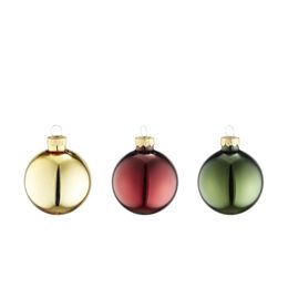 H&ouml;ffner Weihnachtskugel Set 20er mehrfarbig Glas,Aluminium &Oslash;: 6 &raquo; H&ouml;ffner