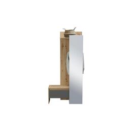 H&ouml;ffner Kompaktgarderobe Torino grau Ma&szlig;e (cm): B: 90 H: 189 T: 39.0 &raquo; H&ouml;ffner
