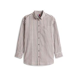 Tommy Jeans Bluse Damen Gr&ouml;&szlig;e XXXL creme / hellbraun / dunkelgrau / dunkelrot
