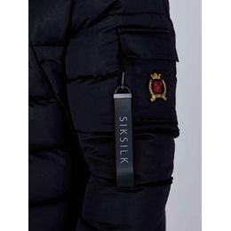 SikSilk Winterjacke 'Parka' Herren Gr&ouml;&szlig;e S schwarz