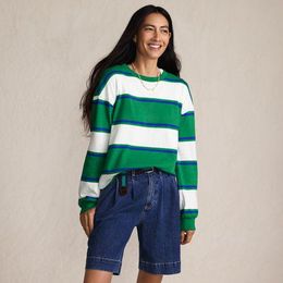 LANDS' END Jersey-Shirt mit langen &Auml;rmeln, Damen,  Gr&uuml;n, Baumwolle, by Lands' End