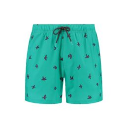 Shiwi Badeshorts 'Scott Birds' Herren Gr&ouml;&szlig;e L navy / jade