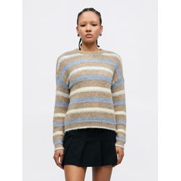 V&eacute;ro Moda Vero Moda Pullover 'VMKIRA' Damen Gr&ouml;&szlig;e L royalblau / hellblau / taupe / hellgrau