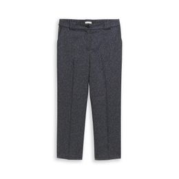 Tom Tailor Damen TTMIA STRAIGHT Hose in Melange-Optik, blau, Meliert, Gr. 44/28