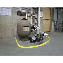 PIG Wasserbarriere aus Silikon, LxBxH 3000 x 14 x 30 mm, gelb
