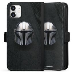 DeinDesign iPhone 11 Handy Klapph&uuml;lle Handyh&uuml;lle aus Kunst Leder schwarz Flip Case Star Wars Official Licensed Product The Mandalorian Sideflip mit Lasche