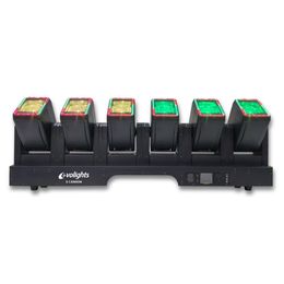 EVOLIGHTS 6 CANNON Lighting Beam 6x Moving Head Beam Ring Effekt DMX 6x60W RGBW LED + 126x0.3W RGB LED