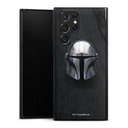 DeinDesign Galaxy S22 Ultra Handy Silikon H&uuml;lle Case schwarz Handyh&uuml;lle Star Wars Official Licensed Product The Mandalorian