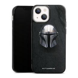 DeinDesign iPhone 13 Mini Handy Slim Case extra d&uuml;nn Silikon Handyh&uuml;lle schwarz H&uuml;lle Star Wars Official Licensed Product The Mandalorian Silikon Slim Case