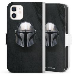 DeinDesign iPhone 12 mini Handy Klapph&uuml;lle Handyh&uuml;lle aus Kunst Leder wei&szlig; Flip Case Star Wars The Mandalorian Official Licensed Product Sideflip mit Lasche