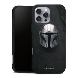 DeinDesign iPhone 16 Pro Max Handy Panzer Handyh&uuml;lle robuste Outdoor H&uuml;lle Schutzh&uuml;lle gl&auml;nzend Star Wars Official Licensed Product The Mandalorian Tough Case