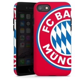 DeinDesign iPhone SE (2022) Handy Panzer Handyh&uuml;lle robuste Outdoor H&uuml;lle Schutzh&uuml;lle matt Fc Bayern M&uuml;nchen Fcb Official Licensed Product Tough Case