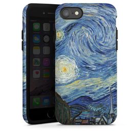 DeinDesign iPhone SE (2020) Handy Panzer Handyh&uuml;lle robuste Outdoor H&uuml;lle Schutzh&uuml;lle matt Kunst The Starry Night Tough Case