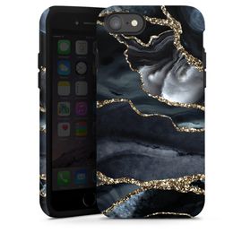 DeinDesign iPhone SE (2022) Handy Panzer Handyh&uuml;lle robuste Outdoor H&uuml;lle Schutzh&uuml;lle matt Trends Glitzer Marble Tough Case