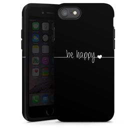 DeinDesign iPhone SE (2020) Handy Panzer Handyh&uuml;lle robuste Outdoor H&uuml;lle Schutzh&uuml;lle matt Sayings Happiness Statement Tough Case