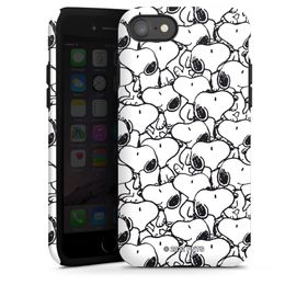 DeinDesign iPhone SE (2020) Handy Panzer Handyh&uuml;lle robuste Outdoor H&uuml;lle Schutzh&uuml;lle matt Muster Snoopy Peanuts Tough Case