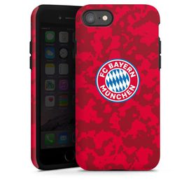 DeinDesign iPhone SE (2022) Handy Panzer Handyh&uuml;lle robuste Outdoor H&uuml;lle Schutzh&uuml;lle matt Camouflage Fc Bayern M&uuml;nchen Fcb Tough Case