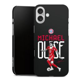 DeinDesign iPhone 16 Plus Handy Premium Case Smartphone Handyh&uuml;lle Schutzh&uuml;lle matt Fc Bayern M&uuml;nchen Michael Olise Official Licensed Product Premium Case