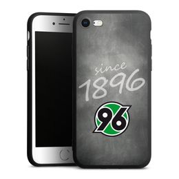 DeinDesign iPhone SE (2020) Handy Premium Silikon H&uuml;lle Handyh&uuml;lle schwarz Case Hannover 96 H96 Official Licensed Product Silikon Premium Case