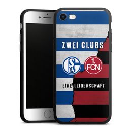 DeinDesign iPhone SE (2020) Handy Premium Silikon H&uuml;lle Handyh&uuml;lle schwarz Case Fc Schalke 04 Friendship 1. Fc N&uuml;rnberg Silikon Premium Case
