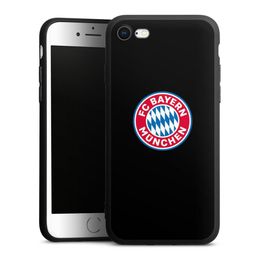 DeinDesign iPhone SE (2020) Handy Premium Silikon H&uuml;lle Handyh&uuml;lle schwarz Case Official Licensed Product Fc Bayern M&uuml;nchen Logo Silikon Premium Case