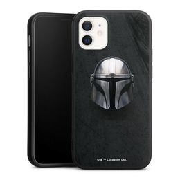 DeinDesign iPhone 12 mini Handy Premium Silikon H&uuml;lle Handyh&uuml;lle schwarz Case Star Wars Official Licensed Product The Mandalorian Silikon Premium Case