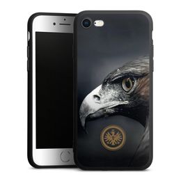 DeinDesign iPhone SE (2020) Handy Premium Silikon H&uuml;lle Handyh&uuml;lle schwarz Case Official Licensed Product Eintracht Frankfurt Eagle Silikon Premium Case