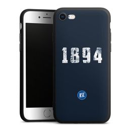 DeinDesign iPhone 8 Handy Premium Silikon H&uuml;lle Handyh&uuml;lle schwarz Case Karlsruher Sc Ksc Bundesliga Silikon Premium Case