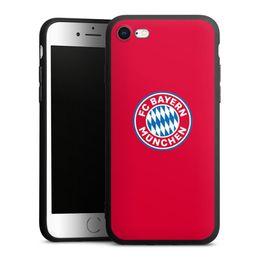 DeinDesign iPhone SE (2022) Handy Premium Silikon H&uuml;lle Handyh&uuml;lle schwarz Case Fc Bayern M&uuml;nchen Fcb Logo Silikon Premium Case