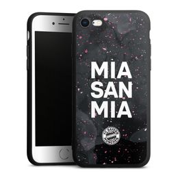 DeinDesign iPhone SE (2020) Handy Premium Silikon H&uuml;lle Handyh&uuml;lle schwarz Case Fc Bayern M&uuml;nchen Girl Style Mia San Mia Silikon Premium Case