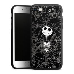 DeinDesign iPhone SE (2020) Handy Premium Silikon H&uuml;lle Handyh&uuml;lle schwarz Case Nightmare Before Christmas Halloween Disney Silikon Premium Case