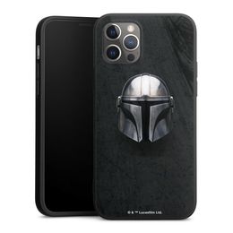 DeinDesign iPhone 12 Pro Handy Premium Silikon H&uuml;lle Handyh&uuml;lle schwarz Case Star Wars Official Licensed Product The Mandalorian Silikon Premium Case