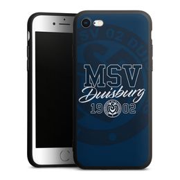 DeinDesign iPhone 8 Handy Premium Silikon H&uuml;lle Handyh&uuml;lle schwarz Case Soccer Merchandise Msv Duisburg Silikon Premium Case