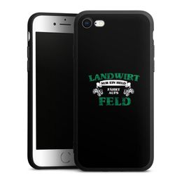 DeinDesign iPhone SE (2020) Handy Premium Silikon H&uuml;lle Handyh&uuml;lle schwarz Case Tractor Farmer Wisdom Silikon Premium Case