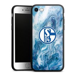 DeinDesign iPhone SE (2020) Handy Premium Silikon H&uuml;lle Handyh&uuml;lle schwarz Case Fc Schalke 04 Logo Merchandise Silikon Premium Case