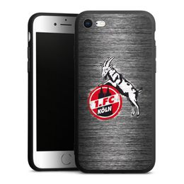 DeinDesign iPhone SE (2020) Handy Premium Silikon H&uuml;lle Handyh&uuml;lle schwarz Case Metallic Look Official Licensed Product 1. Fc K&ouml;ln Silikon Premium Case