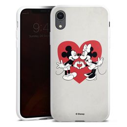 DeinDesign iPhone Xr Handy Silikon H&uuml;lle Case wei&szlig; Handyh&uuml;lle Disney Heart Silikon Case