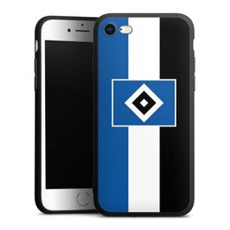 DeinDesign iPhone 8 Handy Premium Silikon H&uuml;lle Handyh&uuml;lle schwarz Case Stripes Hamburger Sv Hsv Silikon Premium Case