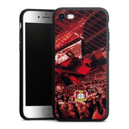 DeinDesign iPhone 8 Handy Premium Silikon H&uuml;lle Handyh&uuml;lle schwarz Case Merchandise Official Licensed Product Bayer 04 Leverkusen Silikon Premium Case